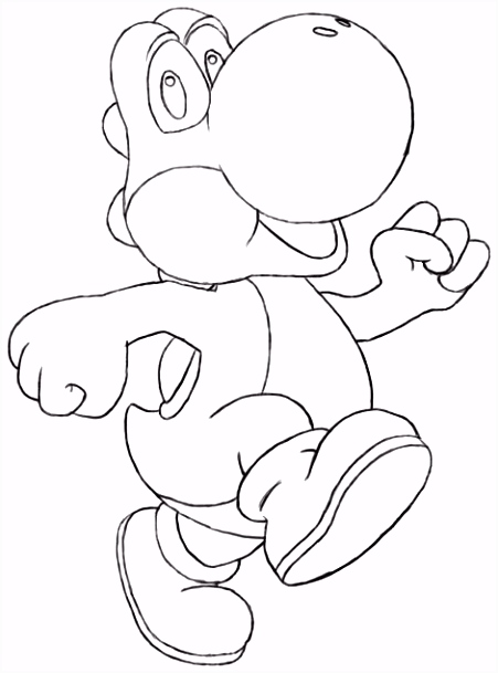 Kleurplaat Yoshi En Toad
